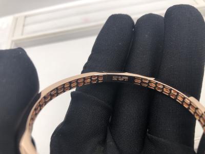 Cina I braccialetti di lusso di incanto di Snakewomens dei gioielli hanno personalizzato un oro rosa di 18 Kt con i diamanti in vendita