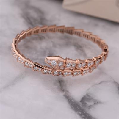 Cina Braccialetto pieno 353792 del serpente del diamante del gabinetto della un-bobina di lusso di Rose Gold Bracelet Serpenti Viper in vendita