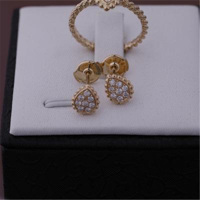 Cina L'orecchio fine francese di motivo di BohèMe XS del serpente fissa in orecchini rosa JCO01362 dell'oro in vendita