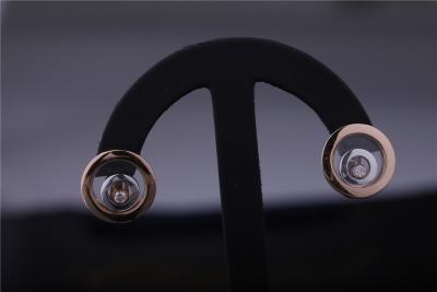 Cina Orecchini felici di spirito di Chopard in Rose Gold Ethical White Gold etica con i diamanti in vendita