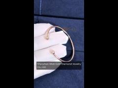 18k gold piaget possession open bangle bracelet support sample order oem