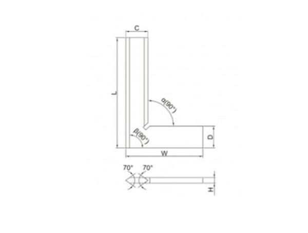 Quality 90 Degree Stainless Steel Beveled Edge Square With DIN 875 Grade 0 for sale