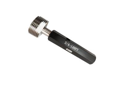 China Accurate 3-4''-14 NPT Taper Pipe Thread Plug Gauge for Oilfield and Hydraulic Applications for sale