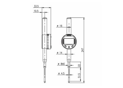 China Indicador digital de cuadrante electrónico de 0-50,8 mm, herramientas de medición de precisión en venta