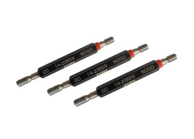 Chine Jauge de filetage taraudé de précision BSW 1/4-20 Passe et Ne passe pas à vendre