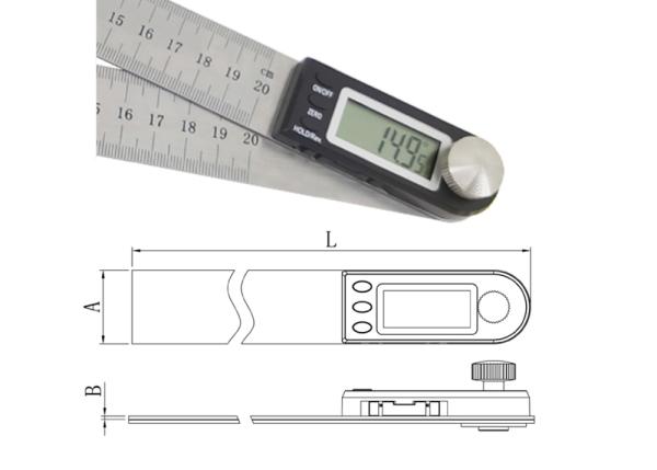 Quality Multi-size Electronic Digital Protractor Stainless Steel Angle Ruler for for sale