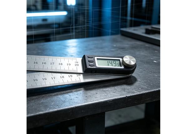 Quality 300mm Digital Angle Gauge 0-360° Measuring Range with Stainless Steel Dual Scale Ruler for Engineering Mechanical Measurement for sale
