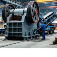 Quality Cast Steel Frame Primary Jaw Crusher Machine High Volume Capacity 500–1100 TPH for sale