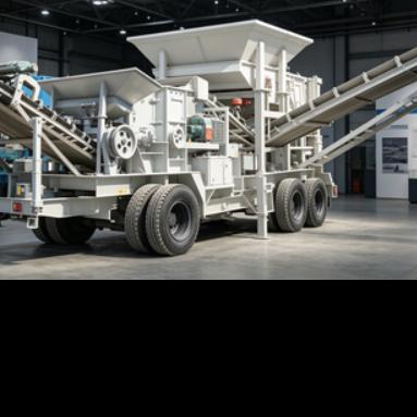 Quality Heavy Duty Frame Mobile Crushing Machine 80 T/H Capacity Wheel Mounted for sale