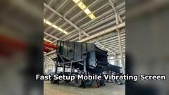 Mobile Vibrating Screen Fast Setup for Aggregate Processing