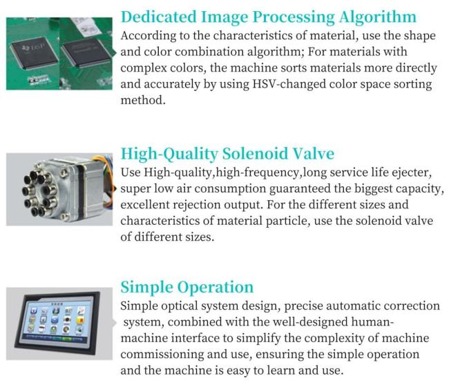 Good Service High Precision Oats Color Sorter Melon Seed Sorting-Machine Optical Sortex