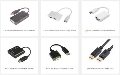 中国 Displayport (DP) A/Vのアダプター ケーブル 販売のため