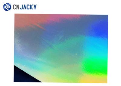 China Color olográfico del arco iris de la hoja de la impresión del chorro de tinta del PVC para la fabricación de la tarjeta del VIP en venta
