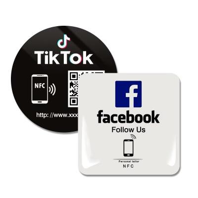 China 13.56mhz NFC Google Review Plate Custom Code Display NFC Social Media Plate for sale