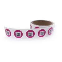 China Custom QR Code Printed RFID NTAG213 Adhesive Tags 25mm Programmable Sticker for sale