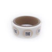 China Custom QR Code Printed RFID NTAG213 Adhesive Tags 25mm Programmable Sticker for sale