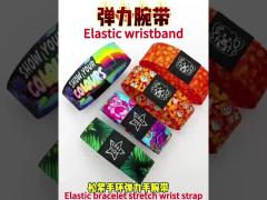 Pulseira de pulseira RFID reutilizável de poliéster elástico de tecido personalizado pulseira esportiva NFC