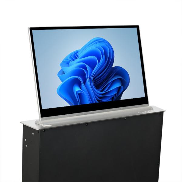 Quality 15.6 Inch Monitor Lift Hidden Conference Desktop LCD Motorized Lifting Monitor for sale
