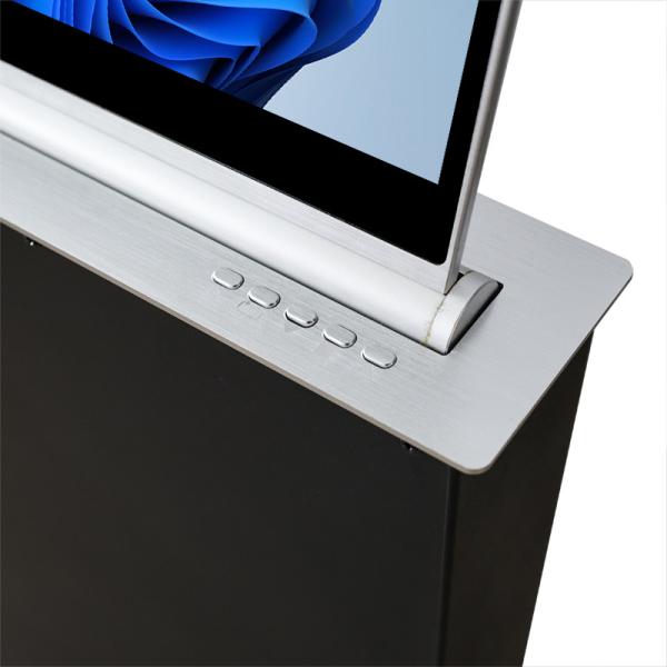 Quality 15.6 Inch Monitor Lift Hidden Conference Desktop LCD Motorized Lifting Monitor for sale