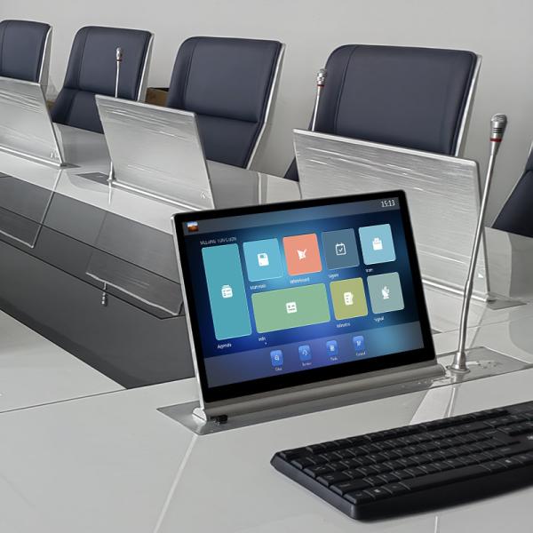 Quality 15.6-Inch Monitor Lifter Aluminum Paperless Conference Systems For Office for sale