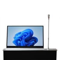Quality Aluminum Alloy Monitor Lift 220V Hidden LCD Screen Intelligent Conference Table for sale
