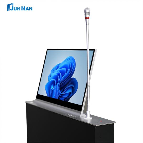 Quality Conference Table Monitor Lift Motorized Touch Screen Manual Monitor Lift Brushed for sale