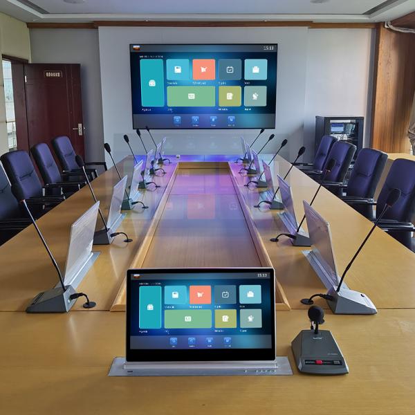 Quality Intelligent Paperless Conference System All In One Motorized Monitor Lift RS232 for sale