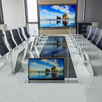 Quality Desktop LCD Lifter Silver Black Intelligent Paperless Conference System for sale
