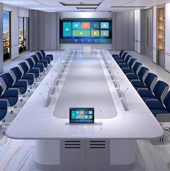 Quality Electric Computer Elevator Meeting Table Lcd Lift Paperless Meeting System ROHS for sale