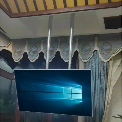 China Teleskopisch draaiende tv flipper plafond gemonteerd opvouwbaar tv wandbeugels tv gemotoriseerde hanger Te koop