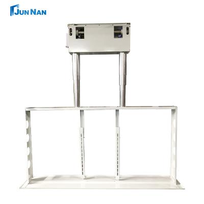 China Retractable Ceiling Tv Bracket 0 - 105 Degrees Adjustable Motorized Ceiling Drop Down Tv Mount for sale