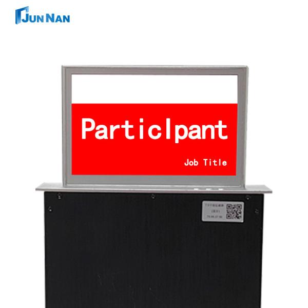 Quality Pop Up Electronic Nameplate Smart Drop Down Conference Electronic Table Name Card Lift for sale