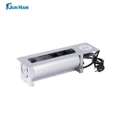 China Euro Plug Concealed Desktop Socket USB Fast Charging Sockets for sale