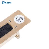 China Motorized pop up wireless charger desktop switch socket with usb outlet for sale