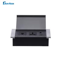 China Electric Lifting Pop Up Desktop Socket Wireless USB Universal power Socket for sale