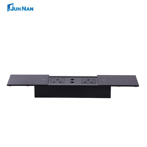 Quality Brushed Surface Lift Up Sockets Hidden Table Kitchen Worktop Power Strip Outlet for sale