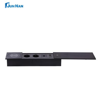 China Conexión oculta de la mesa USB de energía inteligente incorporada en la mesa de reuniones eléctrica toma de corriente en venta