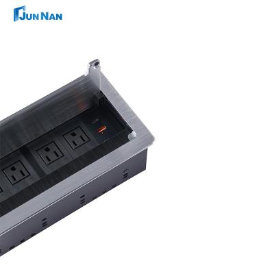 China Multiple Port Table Socket Table Universal Socket Box For Office Conference Furniture for sale