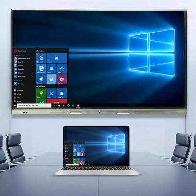 China 65 Inches Multimedia Interactive Board Wall Mount Industrial Capacitive 55 Touch Monitor Smart Conference All-in-one Mac for sale