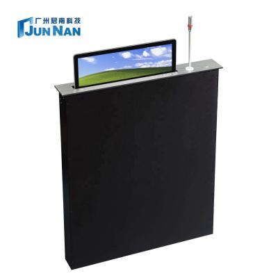 China Team Meeting Equipment Intelligent Monitor Lift Computer Lcd Monitor Lift For Conference Room With Microphone for sale