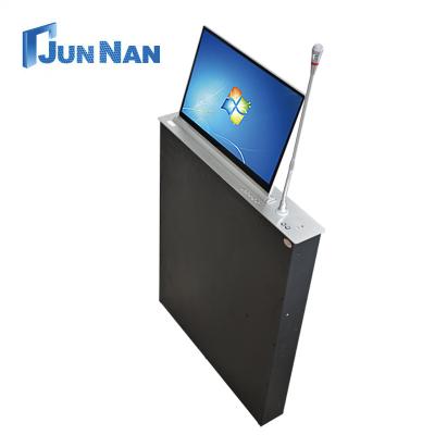China Monitores LCD Elevador de jogos Monitores de PC com elevação Base giratória Conferência Microfone Monitores motorizados Elevador à venda