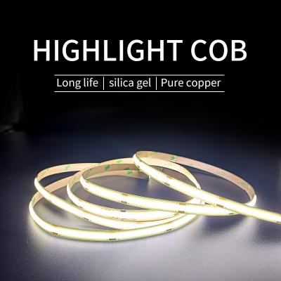 China Tira de LED COB regulable con pilas 480 Pcs/M Sustrato FPC suave en venta