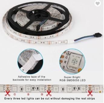 Cina Strisce flessibili colorate di RGB SMD LED 60 LED/vita lavorativa lunga di Approvel CE di m. in vendita