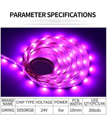 Cina PWB idrofilo della striscia 10mm di 6W 30les/M Flexible Rgb Led in vendita