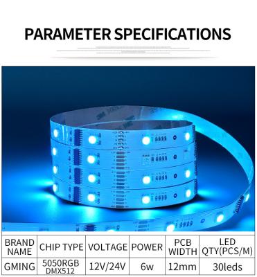 Cina Luce di striscia di UCS DMX512-16 12V IP20 6W SMD5050 LED in vendita