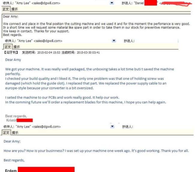 Close-up of PCB separator blades