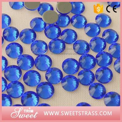 China Shimmering Studs Flatback Fix Hot Rhinestones Bags Dress Women Handbeads Ornaments Shoes Decoration Sapphire Beads for sale