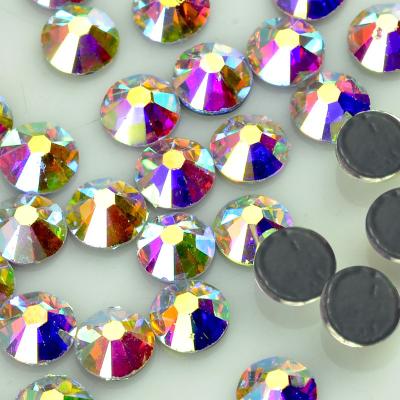 China MC Austria FlatBack Glass Hotfix Loose Diamond 16 Sided AB Color Dress T-shirt Decoration HotFix Strass Jewelry Ornament for sale