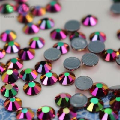 China Crystal AB HOTFIX Flat Back Rhinestone Strass Shimmer Jewelry Accessories Garment Fashion Women Bling Deco. for sale