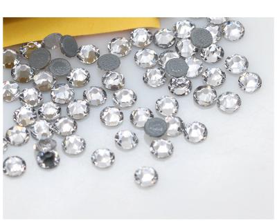 China Rhinestones Supplier Crystal and AB Bling 8+8 16 Sided Strass Glittering Flat Back Bags Shoes Fashion Trim Decoration for sale